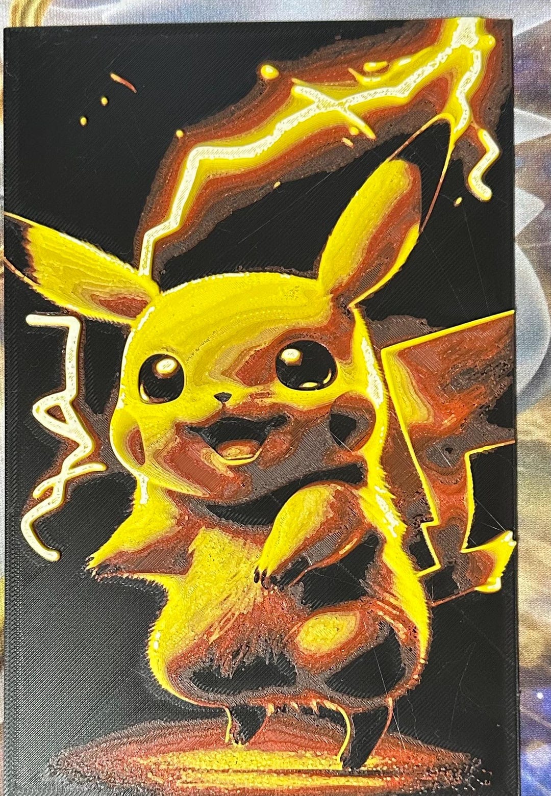 Pikachu 3D Printed Art - Etsy