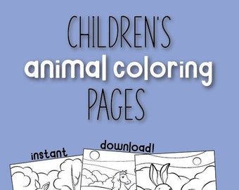 40 Page Coloring Book..digital Download. Animal Theme - Etsy