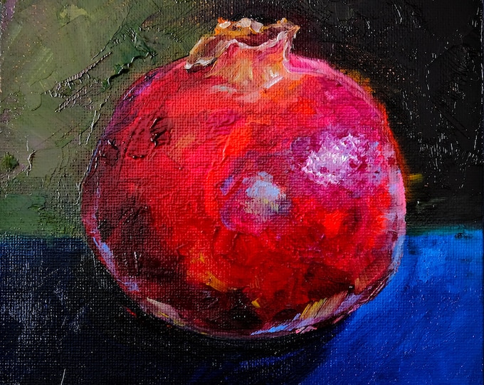 Pomegranate Painting Original Art Fruit Painting Still Life - Etsy