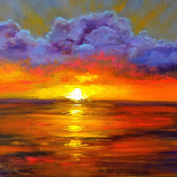 Sunset Painting - Etsy
