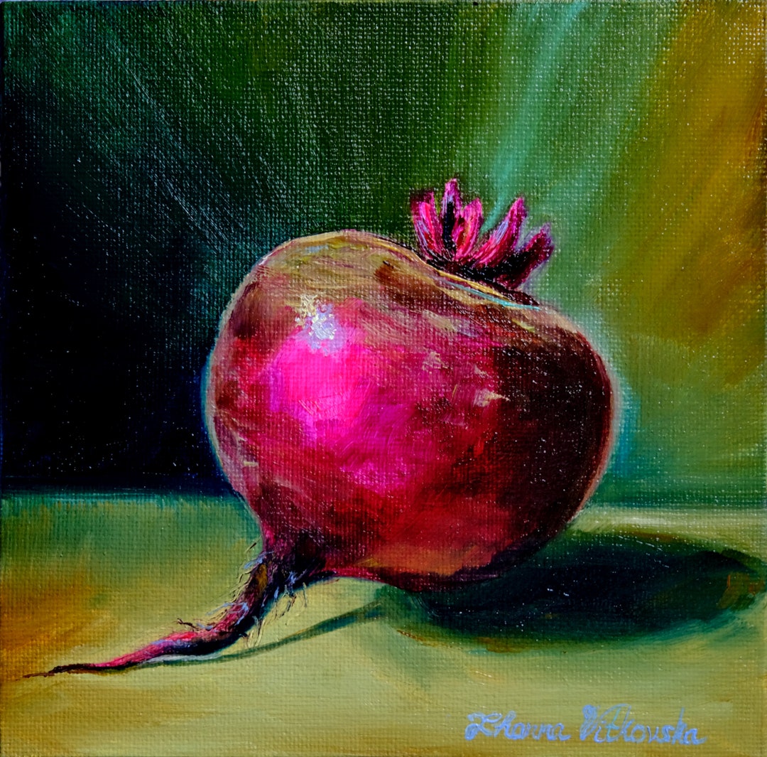 Beet Painting Original Art Vegetable Painting Still Life Artwork Oil ...