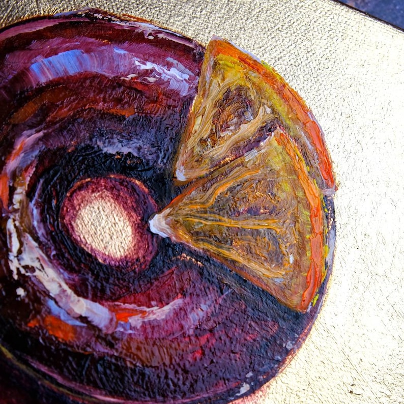 Donut Painting Original Art Food Painting Canvas Art Oil - Etsy