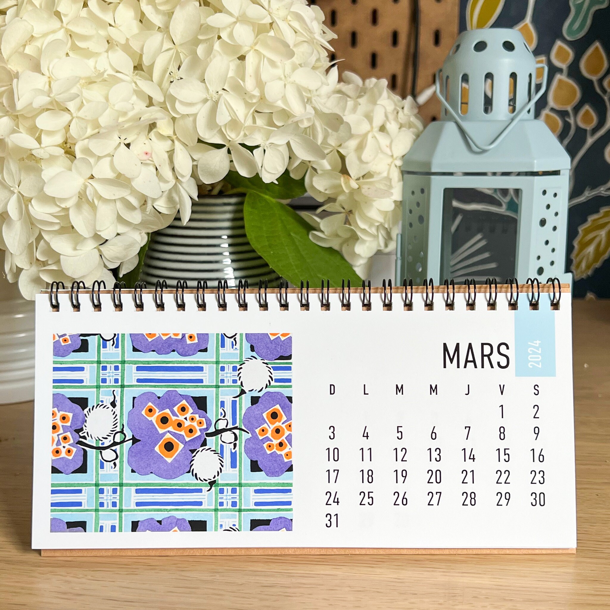 Calendrier De Bureau 2024, Calendrier Mensuel Coloré, Calendrier ...