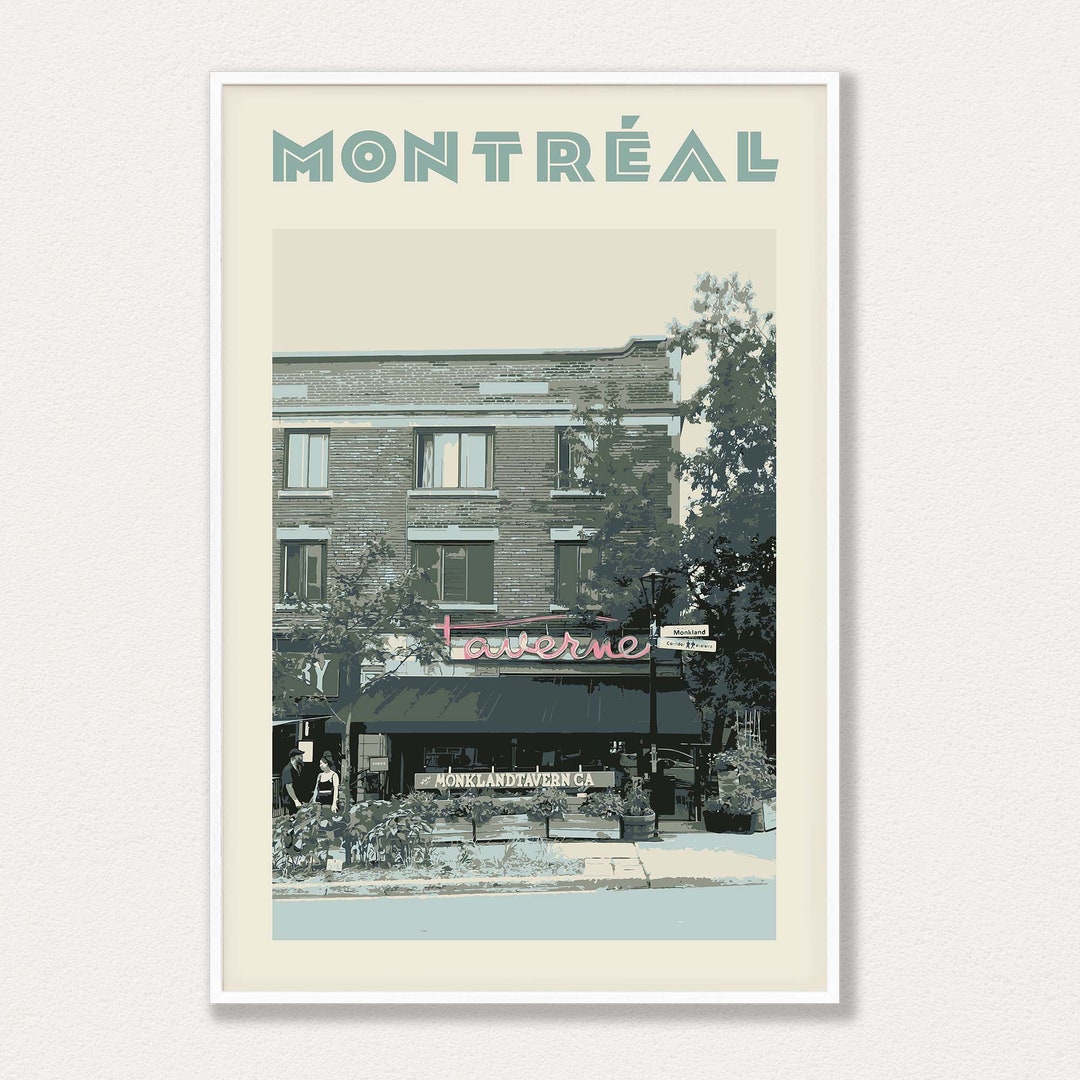 Montreal NDG Poster: Retro Monkland Avenue Print - Etsy