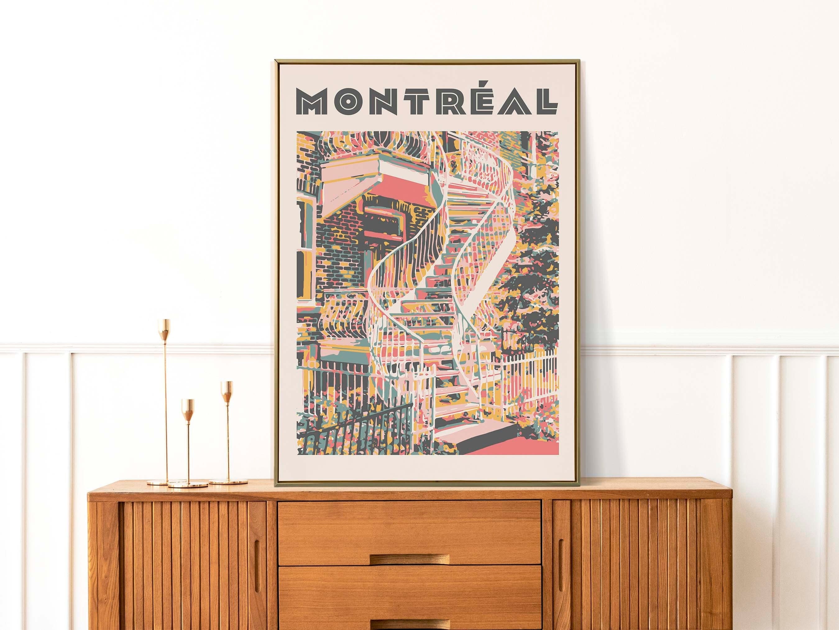 Montreal Poster Travel Art Print Vintage Style Poster - Etsy Canada