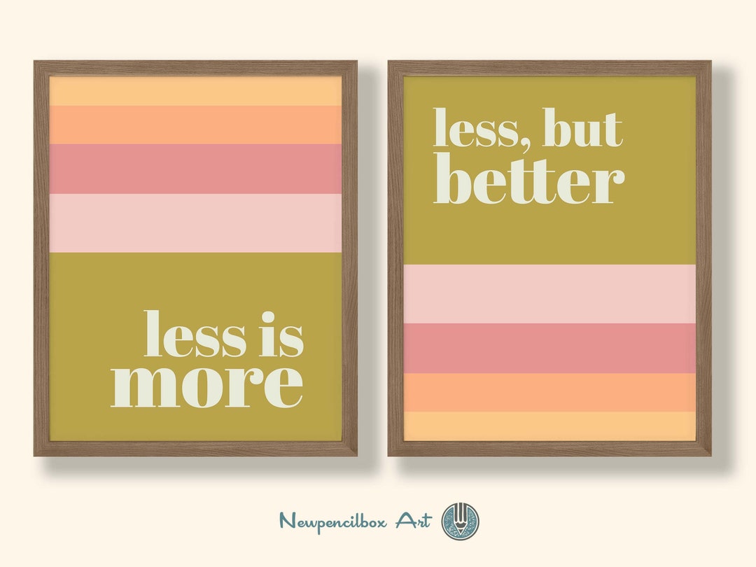 Less is More Quote Print Printable Wall Art Typography Art - Etsy