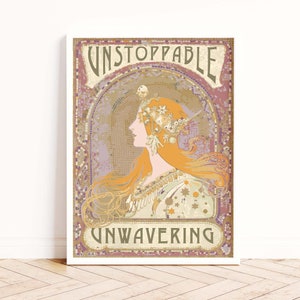 Motivational Poster, Art Nouveau Print, Inspirational Wall Art ...
