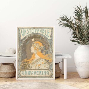 Motivational Poster, Art Nouveau Print, Inspirational Wall Art ...