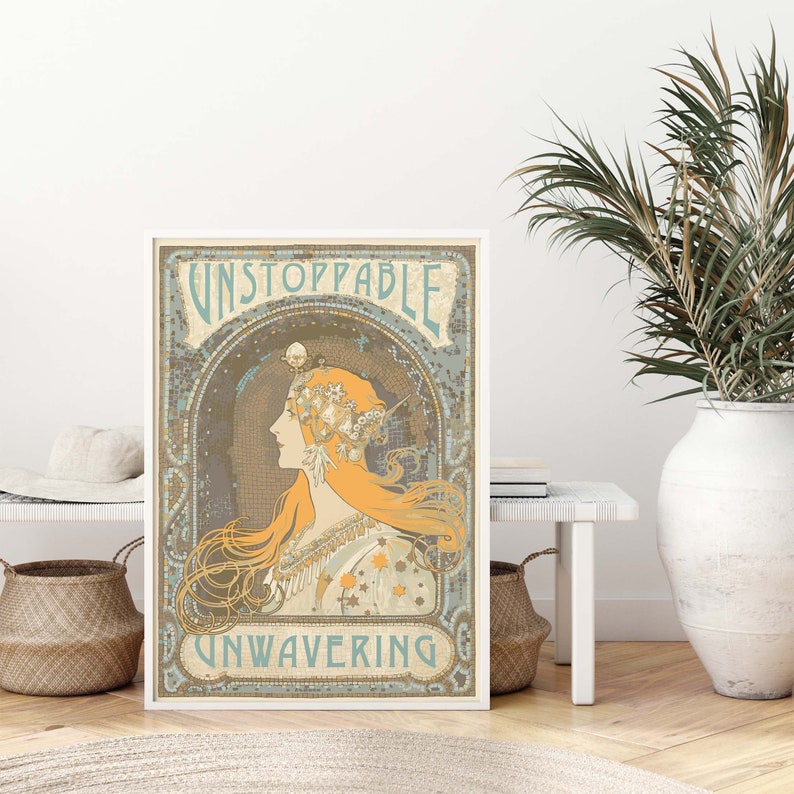 Motivational Poster, Art Nouveau Print, Inspirational Wall Art ...