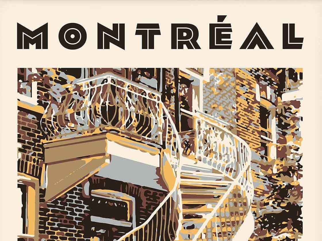 Montreal Poster Travel Art Print Vintage Style Poster - Etsy Canada