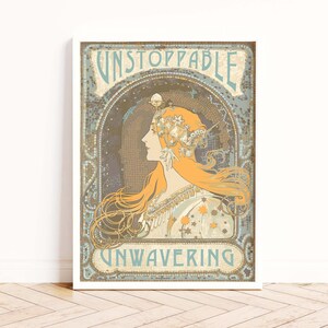 Motivational Poster, Art Nouveau Print, Inspirational Wall Art ...
