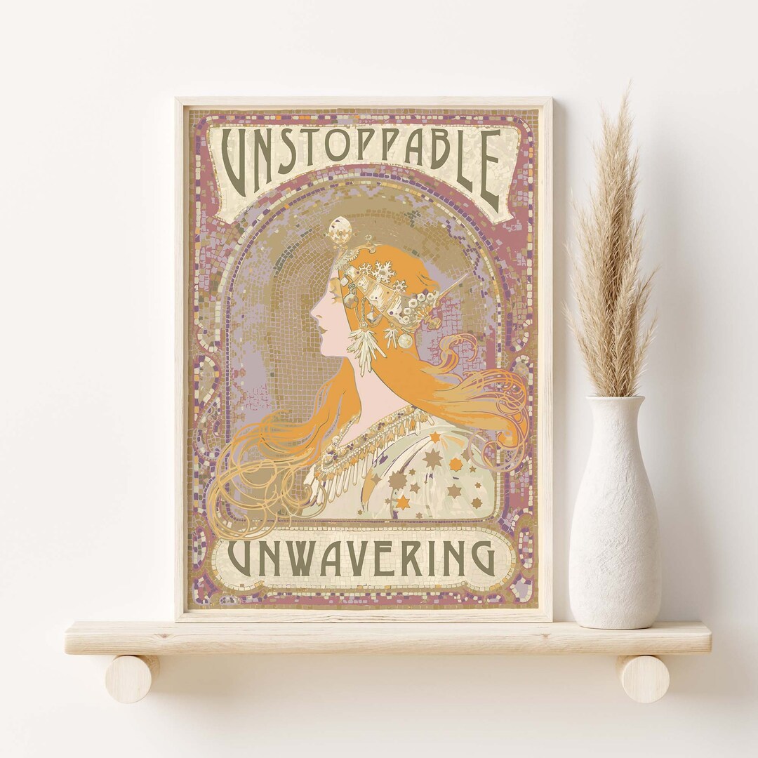 Motivational Poster, Art Nouveau Print, Inspirational Wall Art ...