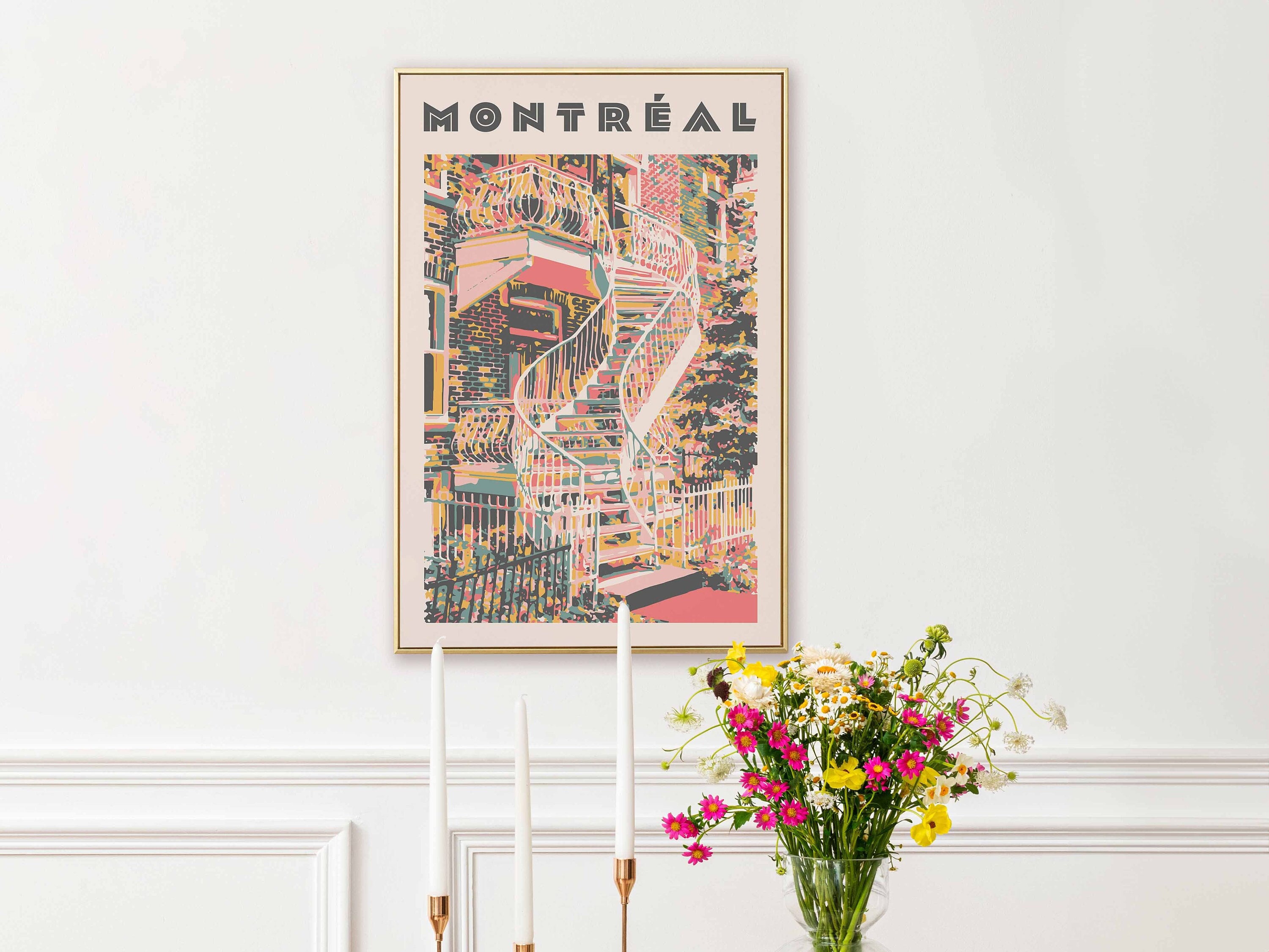 Montreal Poster Travel Art Print Vintage Style Poster - Etsy Canada