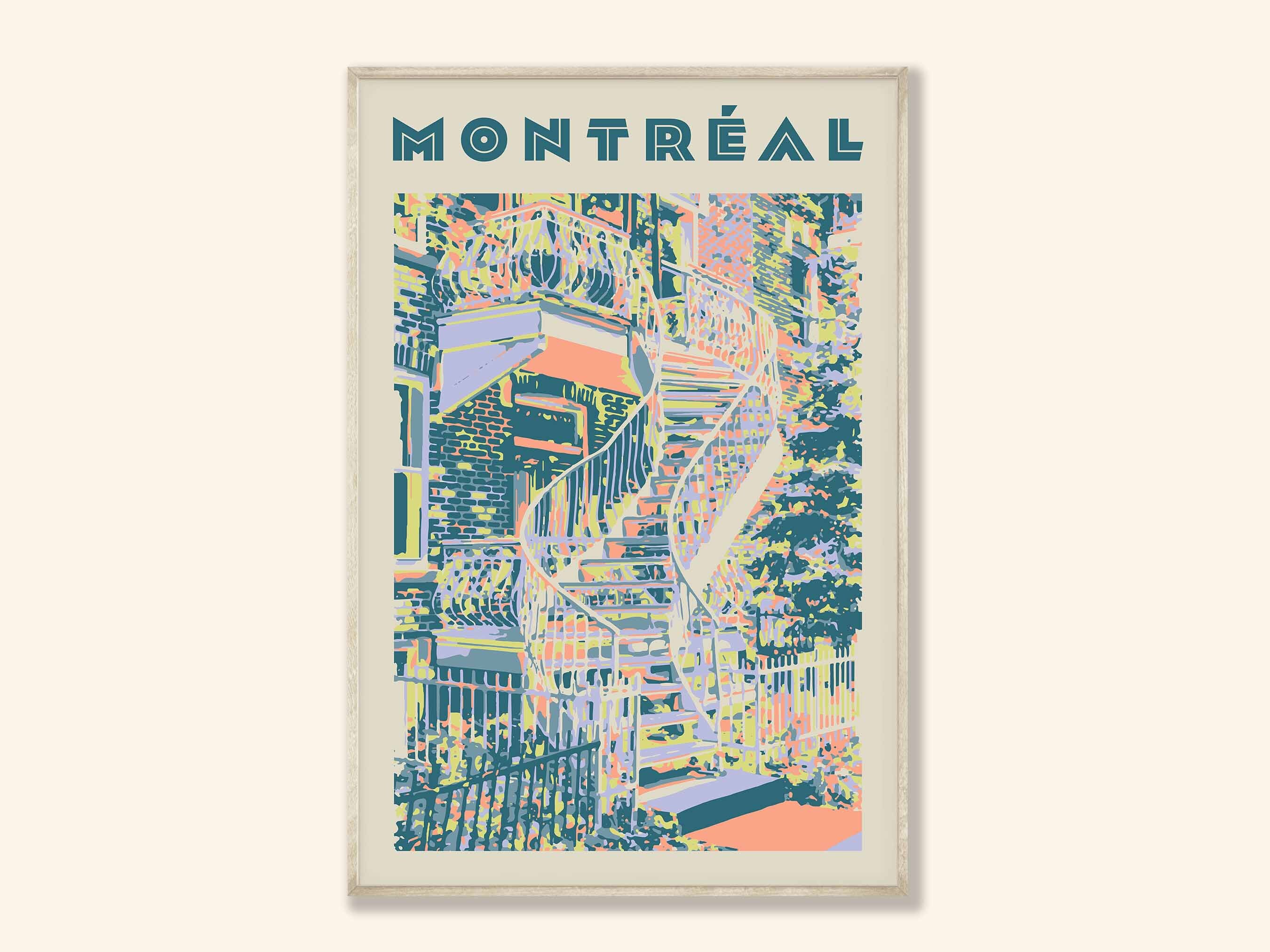 Montreal Poster Travel Art Print Vintage Style Poster - Etsy Canada