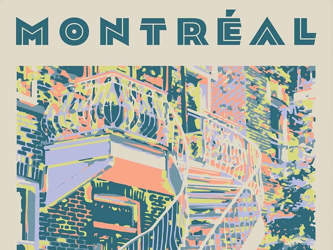 Montreal Poster Travel Art Print Vintage Style Poster - Etsy Canada