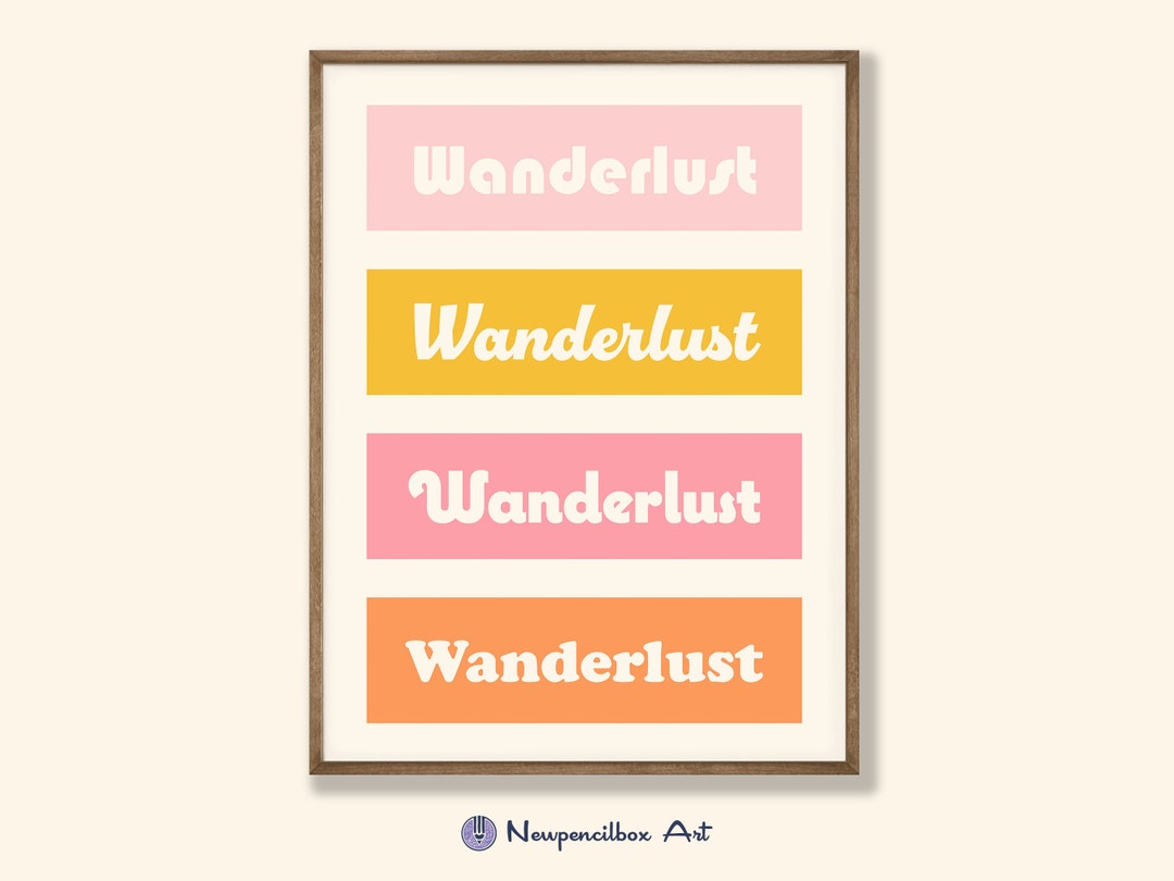 Mid-century Modern Wanderlust Print, Printable Wall Art, Typography ...