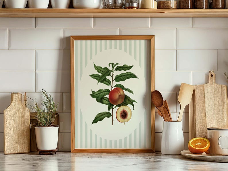 Láminas de cocina con frutas de verano / Juego de giclée botánico ...