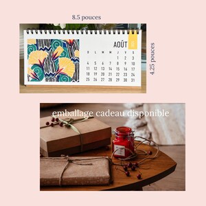 Calendrier De Bureau 2024, Calendrier Mensuel Coloré, Calendrier ...