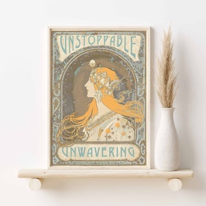 Motivational Poster, Art Nouveau Print, Inspirational Wall Art ...
