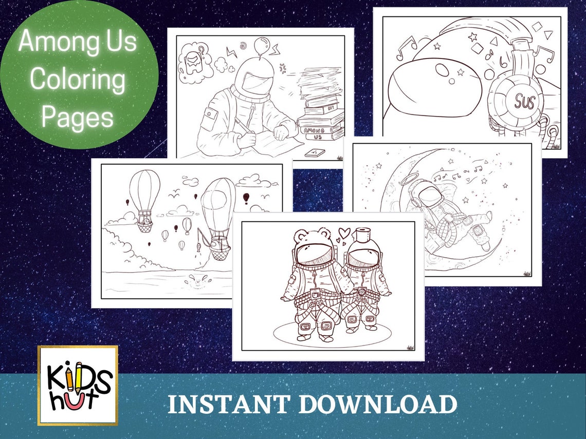 Among Us Coloring Pages, Printable PDF, Among Us Printables, Among Us ...