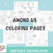 Among Us Coloring Pages,printable PDF, Among Us Printables,winter ...