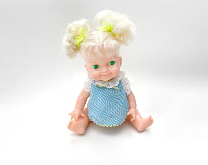 Vintage 1970 Ideal 9" Belly Button Baby Doll ~ 70s Me so Silly Blond ...