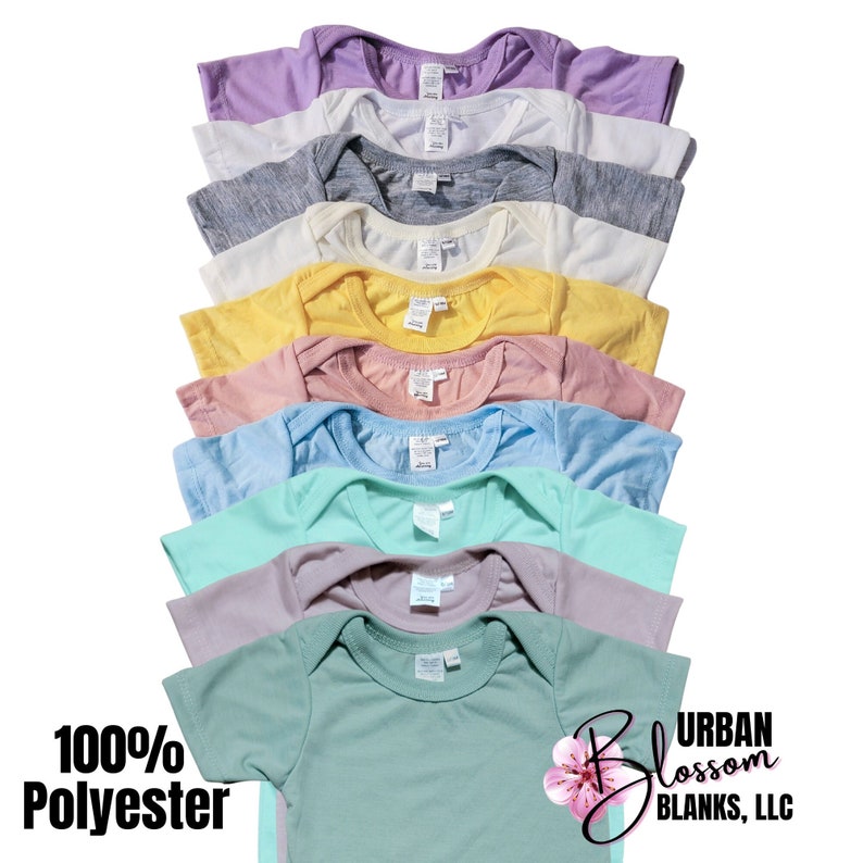 100% Polyester Sublimation Blanks Baby Bodysuits - Etsy