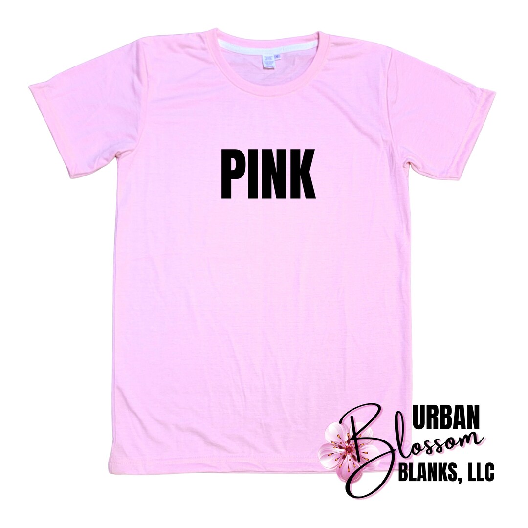 Pink 100% Polyester Sublimation Blanks Adult Shirt - Etsy
