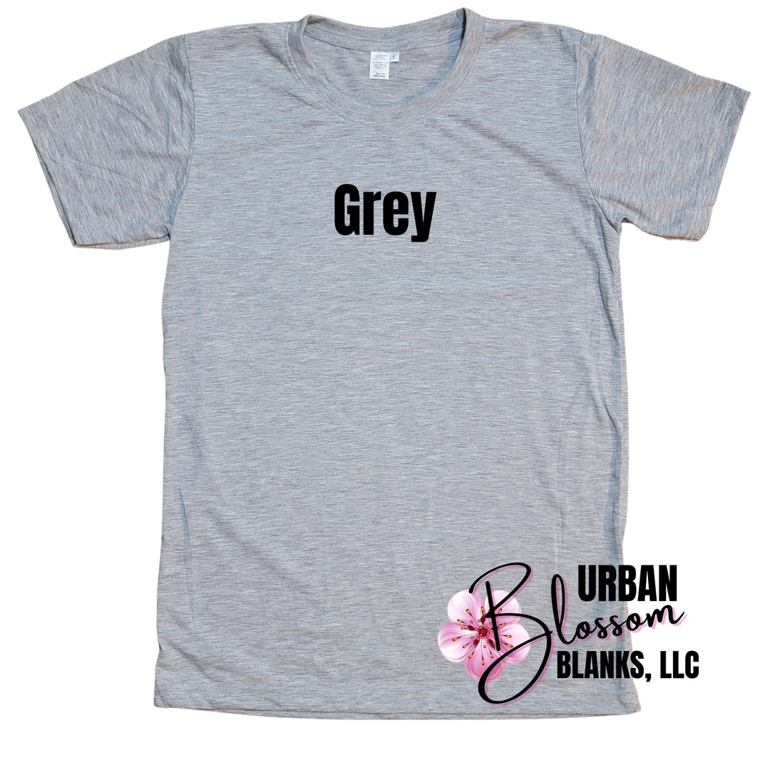 Grey 100% Polyester Sublimation Blanks Adult Shirt - Etsy