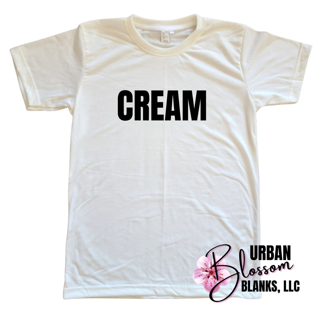 Cream 100% Polyester Sublimation Blanks Adult Shirt - Etsy