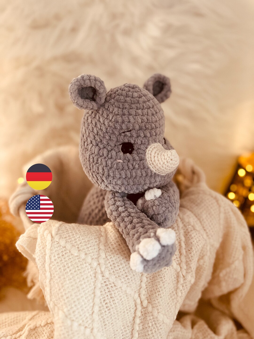 Crochet Pattern Crochet Pattern Rhino Nila PDF German/english Design by ...
