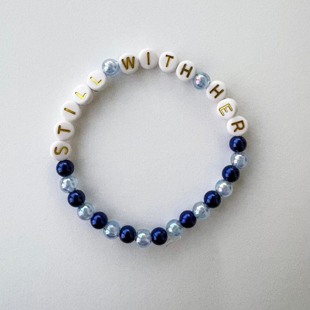 Harris Walz 2024 Bracelet Still With Her Blue Bracelet Friendship ...