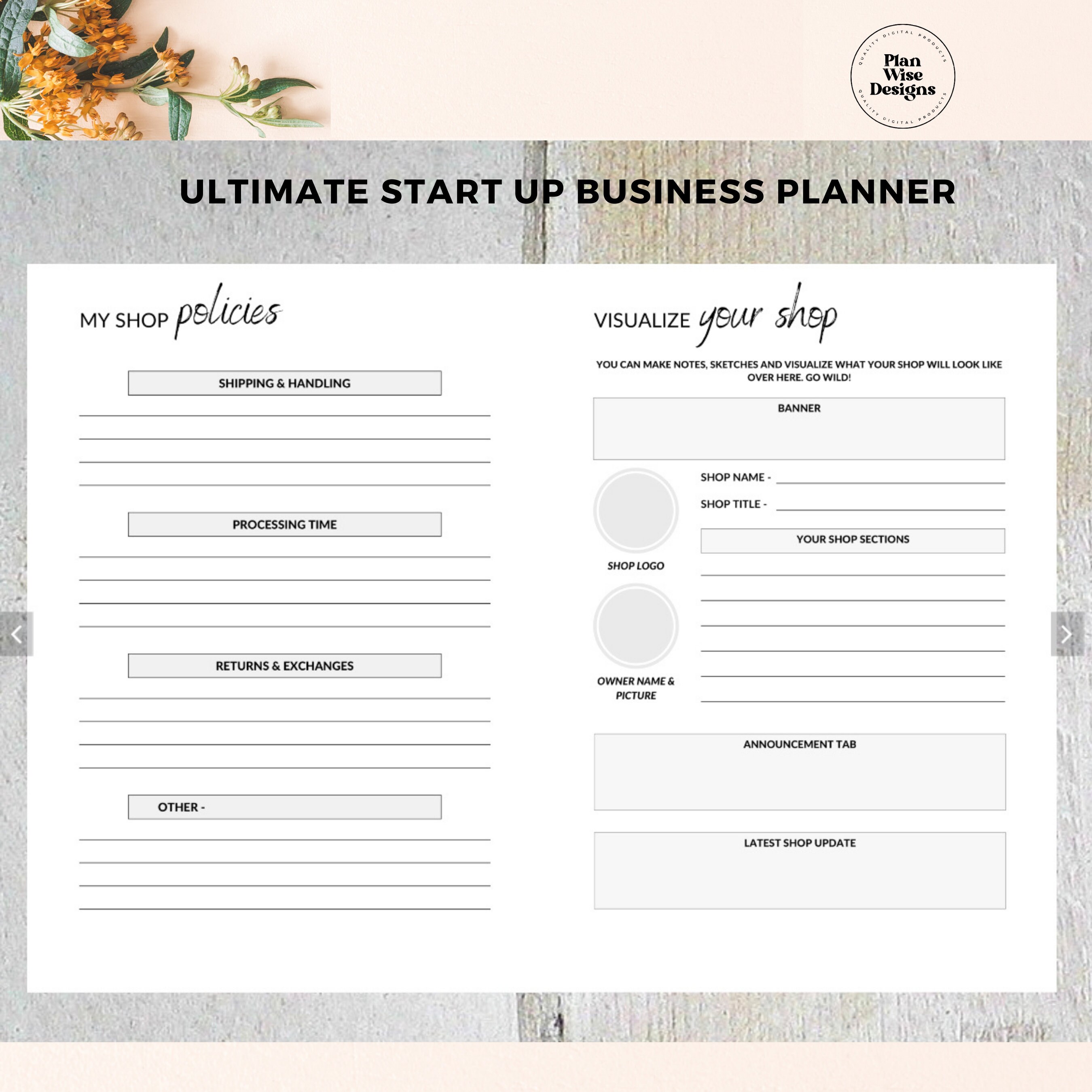 Ultimate Start up Planner Bundle Business Owner Shops Small Business ...