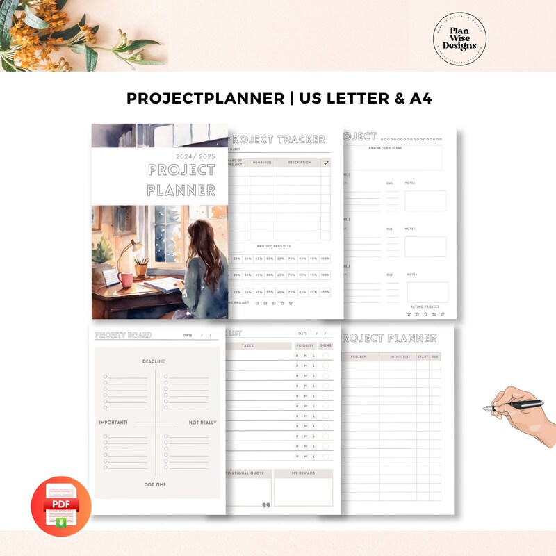 Project Planner Printable - Etsy