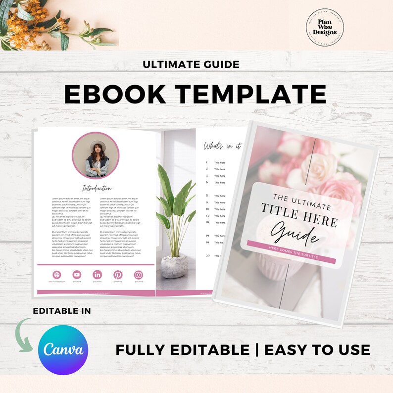 Canva Editable Ebook Template Guide, Lead Magnet, Coaching, Course ...