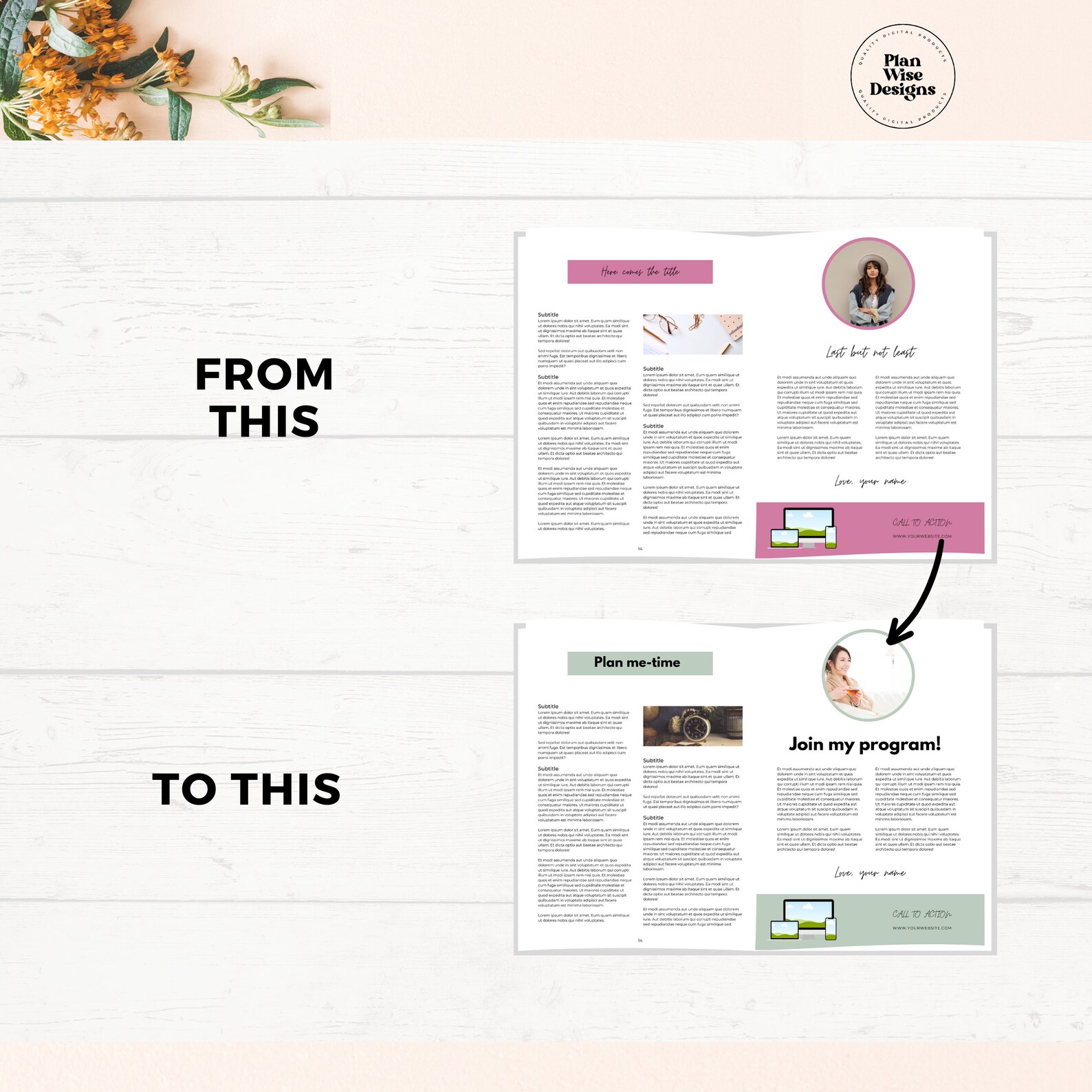 Canva Editable Ebook Template Guide, Lead Magnet, Coaching, Course ...