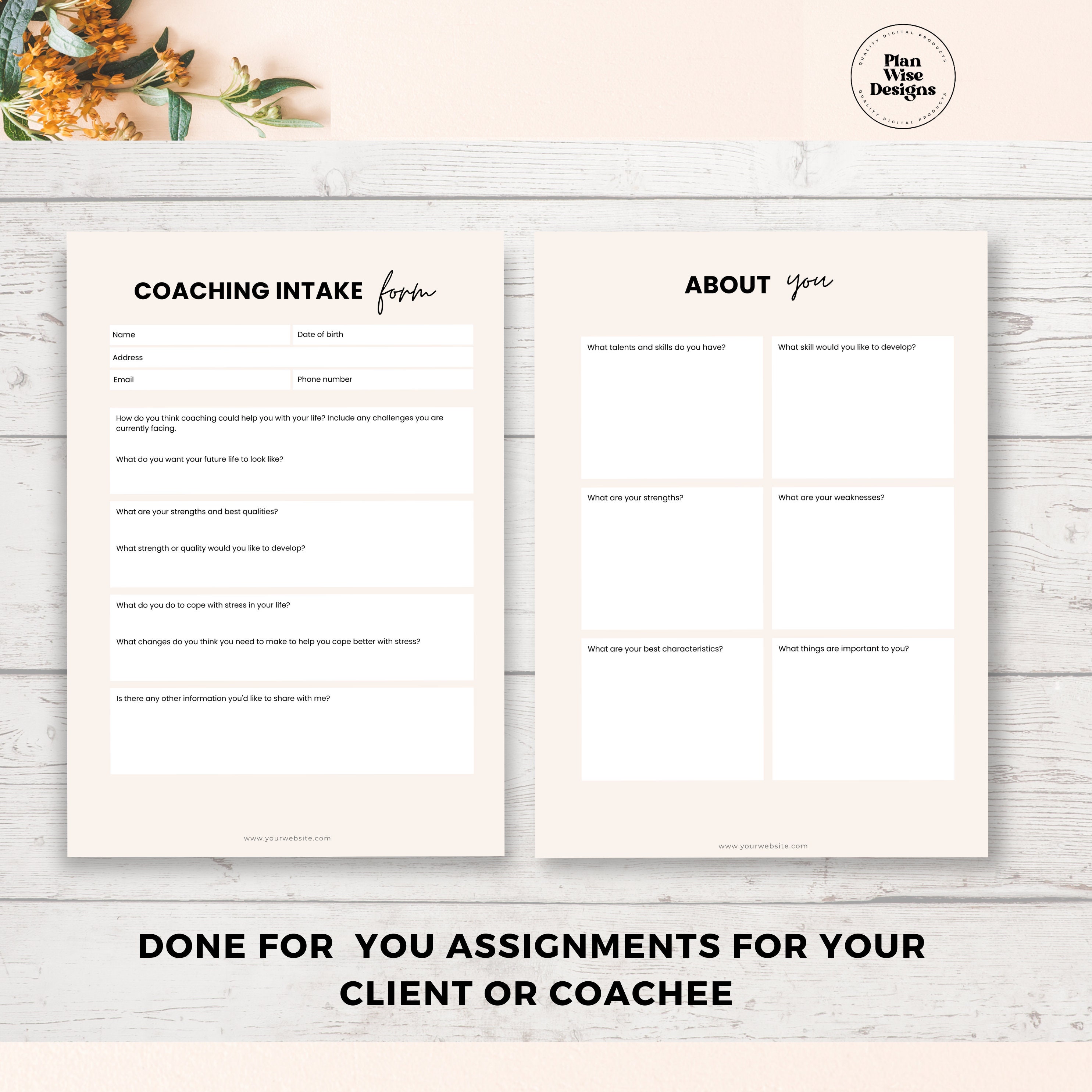 Editable New Clients Welcome Pack Template Canva Coach Done for You ...