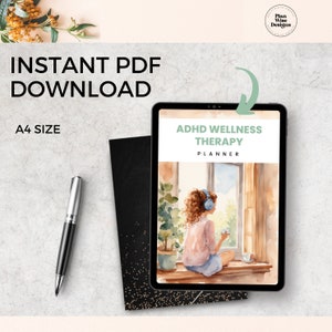 Ultimate ADHD Printable Planner Therapy, Undated, Instant Download, A4 ...