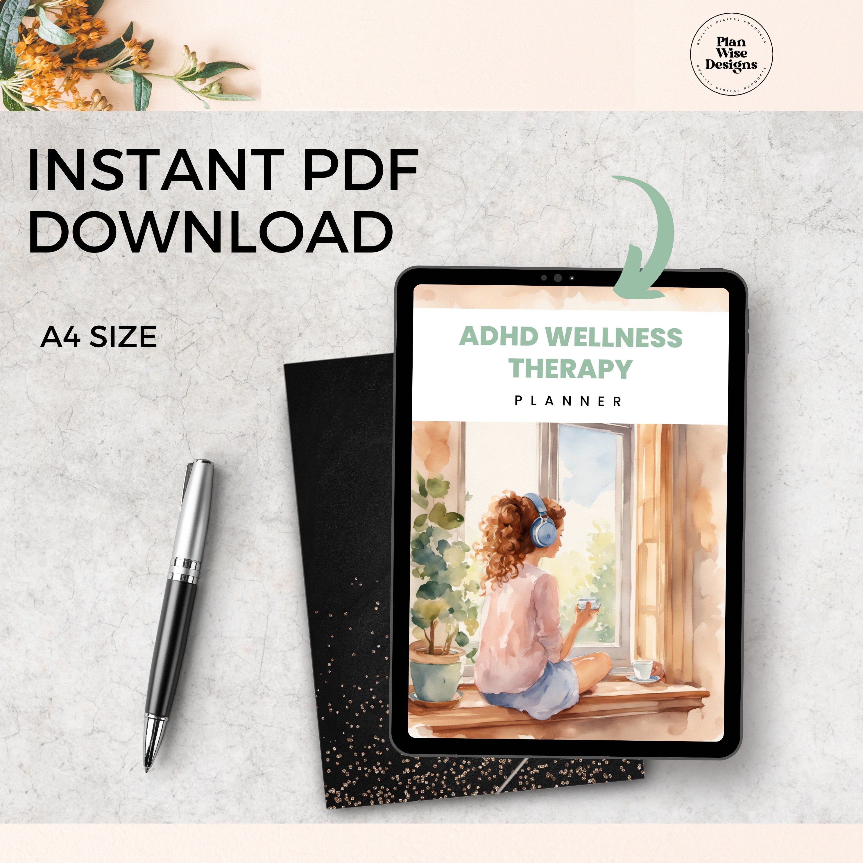 Ultimate ADHD Printable Planner Therapy, Undated, Instant Download, A4 ...