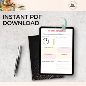 Daily Reflection Printable for Children Activity Self Discovery Kids ...