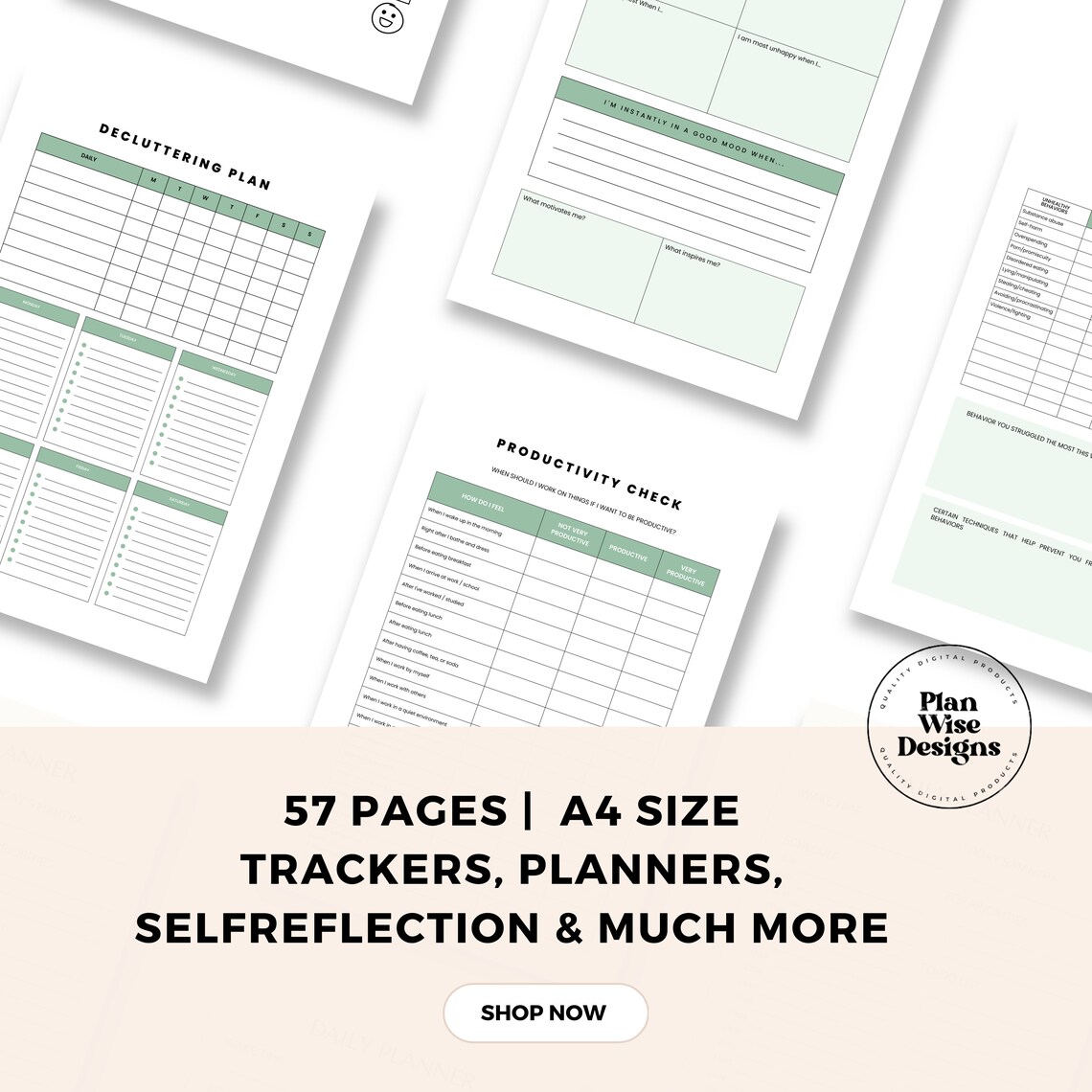 Ultimate ADHD Printable Planner Therapy, Undated, Instant Download, A4 ...