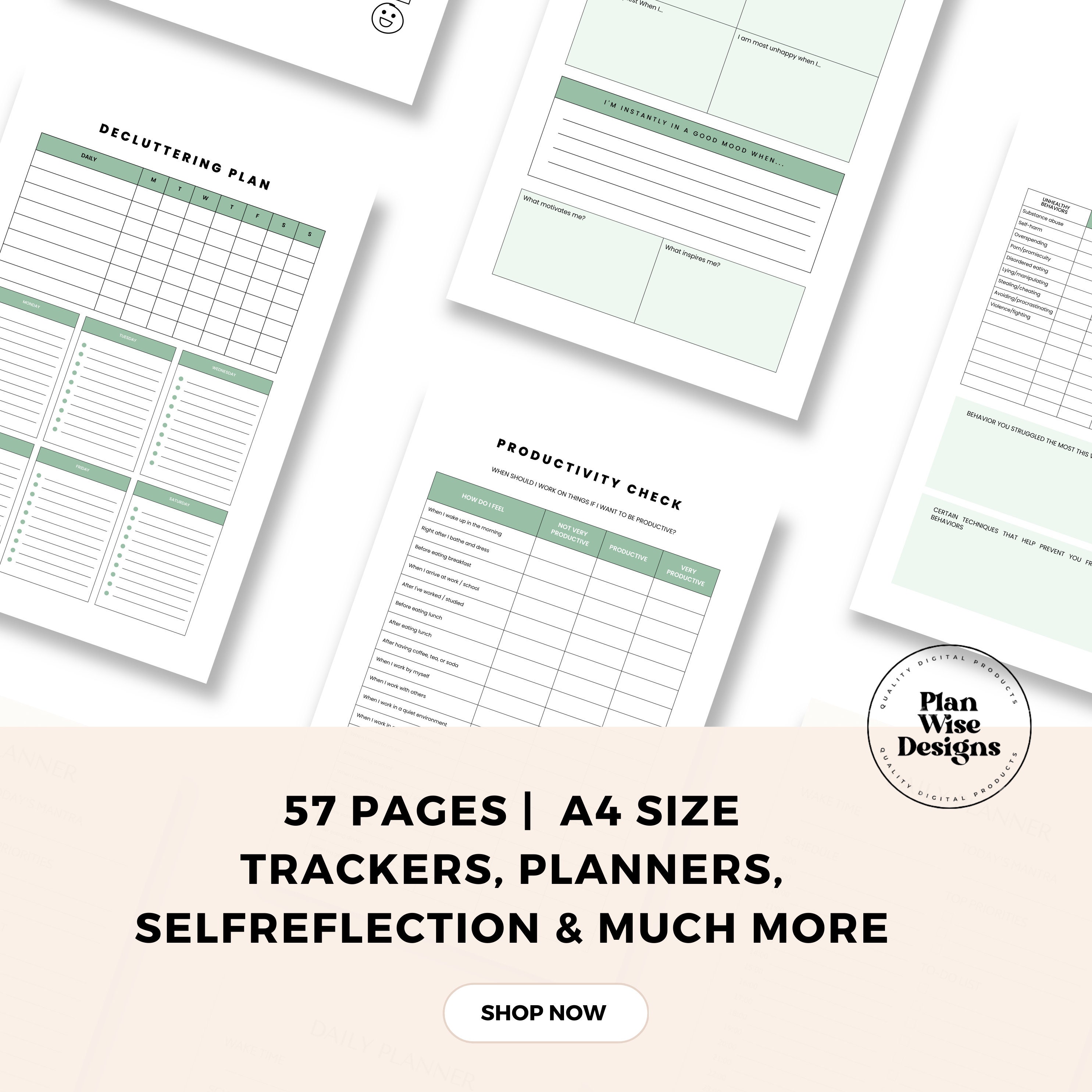 Ultimate ADHD Printable Planner Therapy, Undated, Instant Download, A4 ...