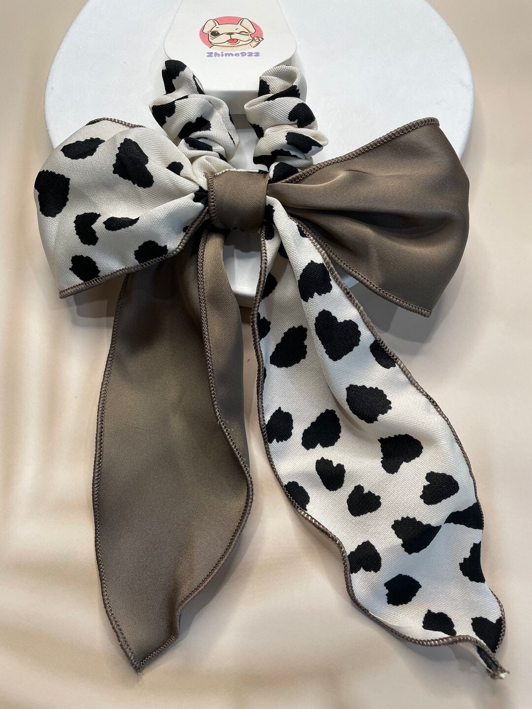French Style With Half Heart Polka Dot Print and Half Cappuccino Color ...