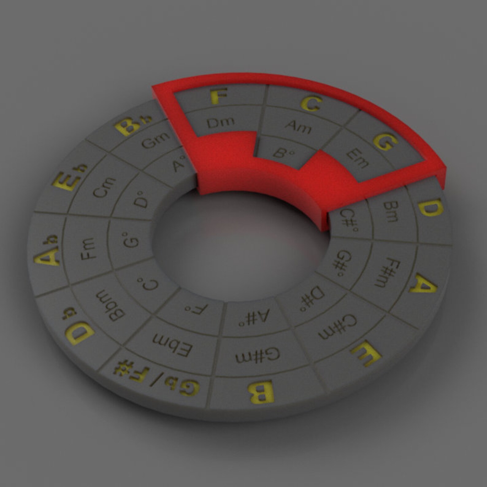 Circle of Fifths / Cercle Des Quintes STL Files for 3D Printing - Etsy