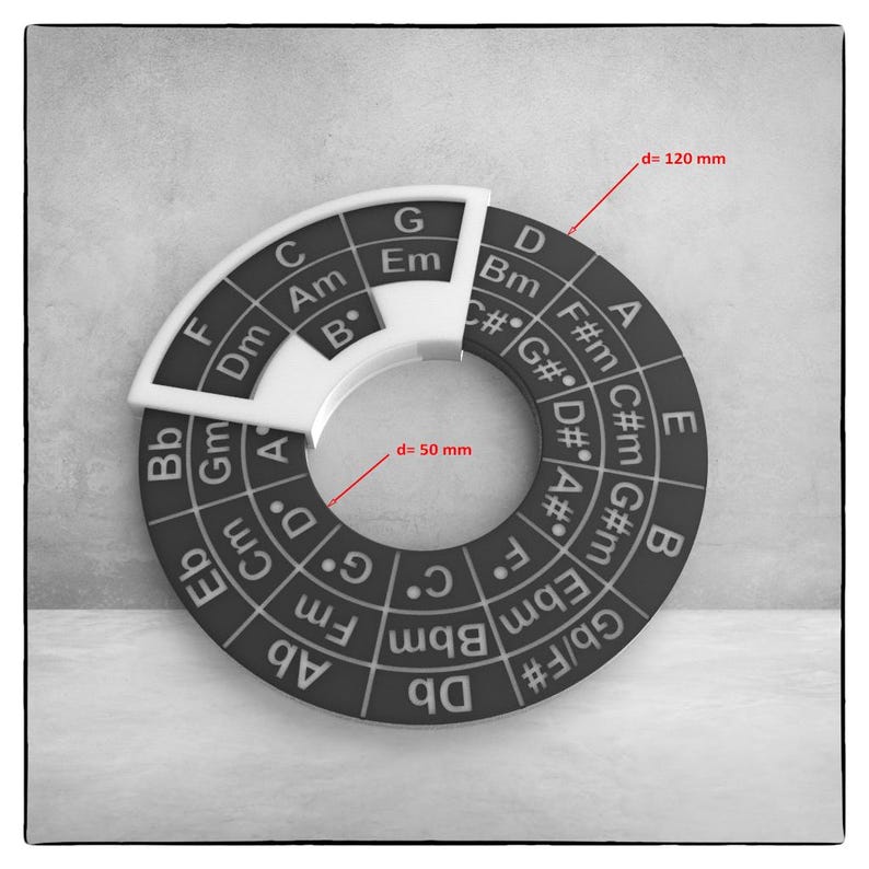 Circle of Fifths / Cercle Des Quintes STL Files for 3D Printing - Etsy