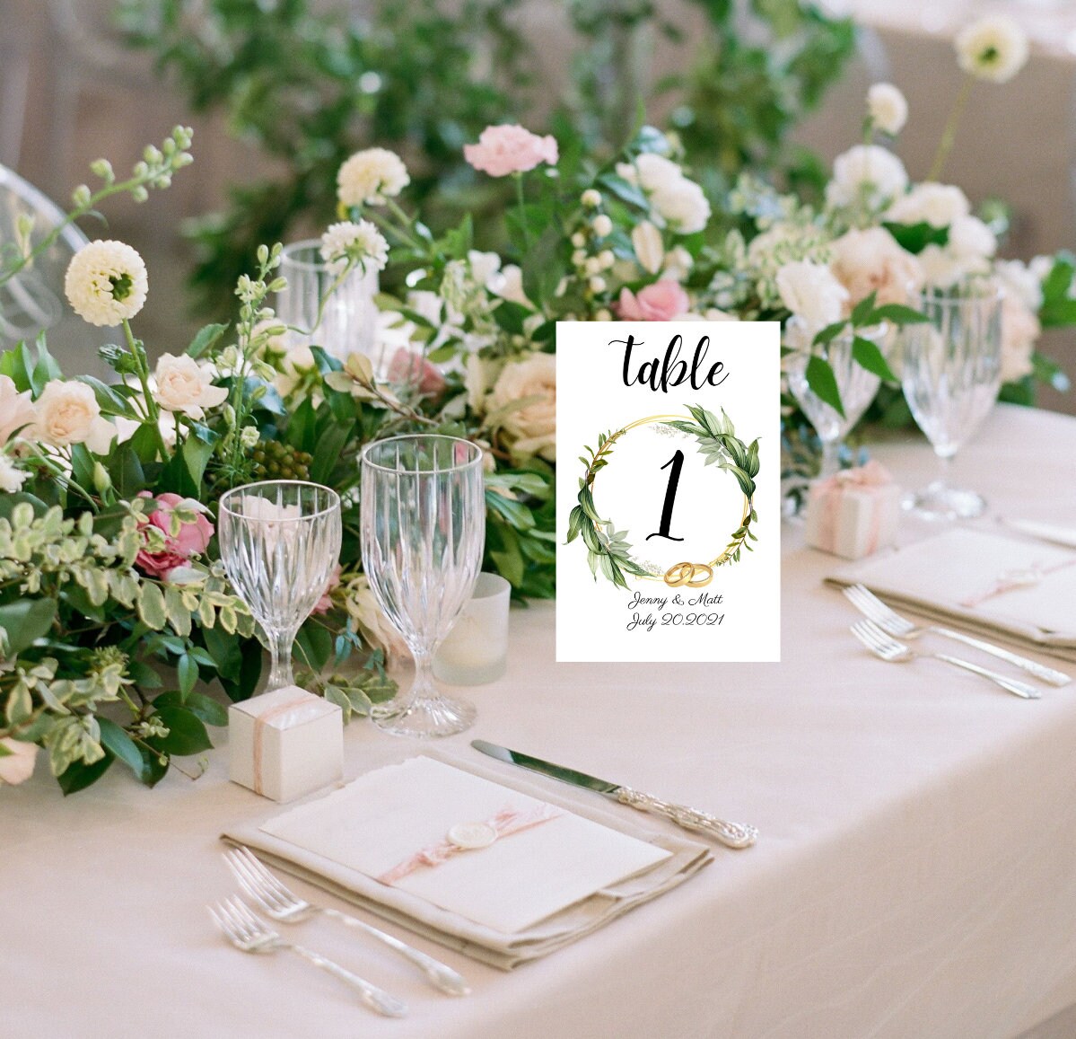 EDITABLE Wedding Table Numbers Template (4x6), Printable Table Numbers ...