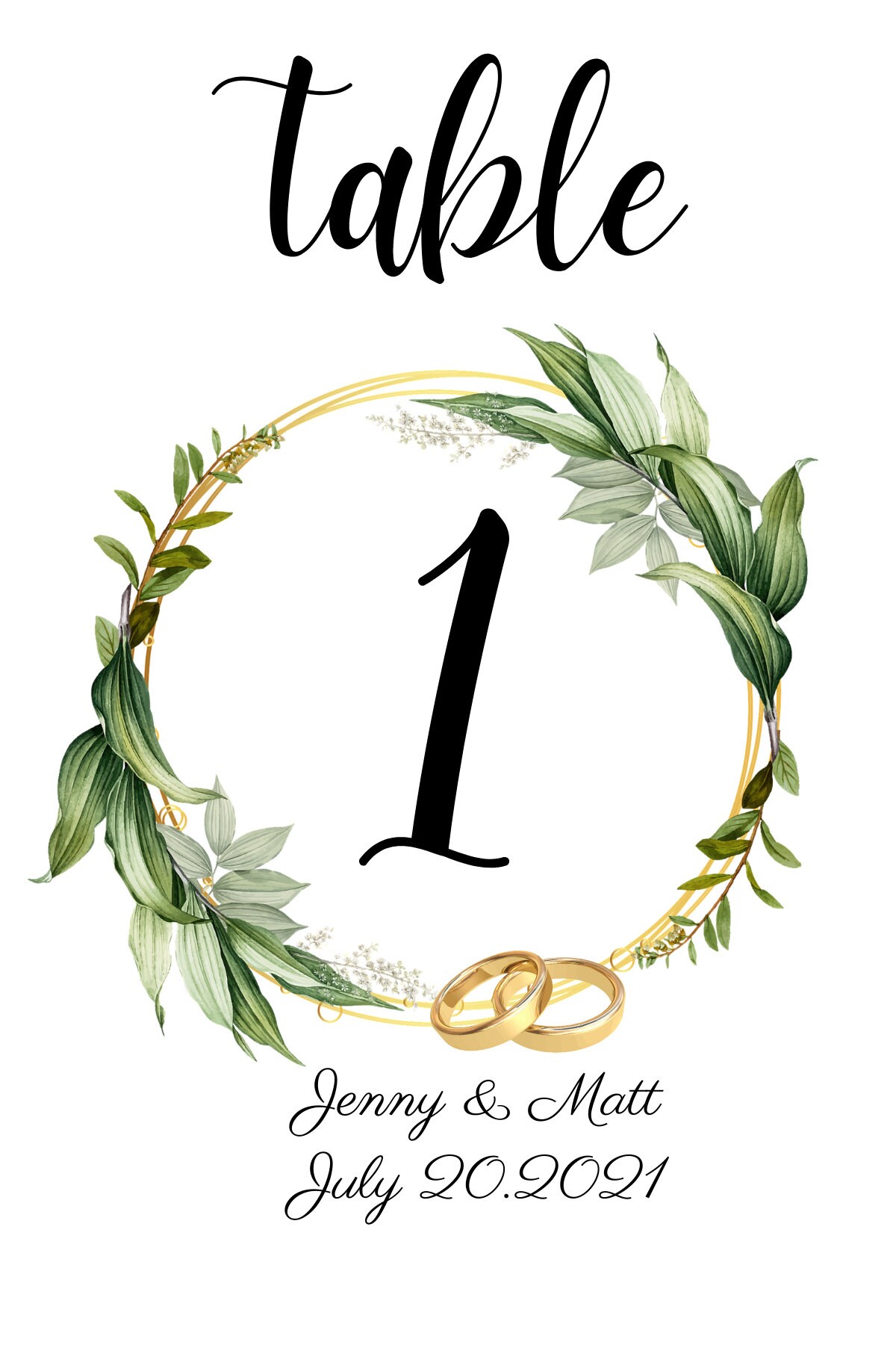 EDITABLE Wedding Table Numbers Template 4x6, Printable Table Numbers ...