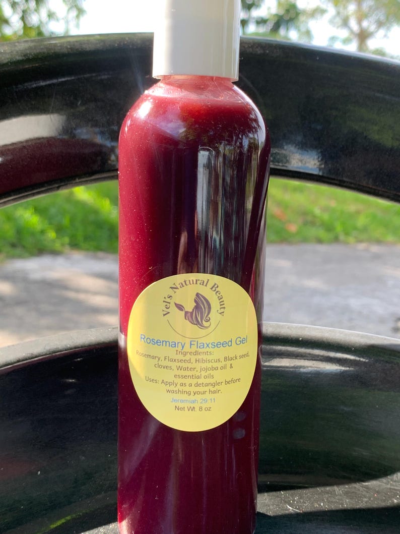 Rosemary Hibiscus Flaxseed Hair Gel – Vegan Curly Hair Detangler - Etsy