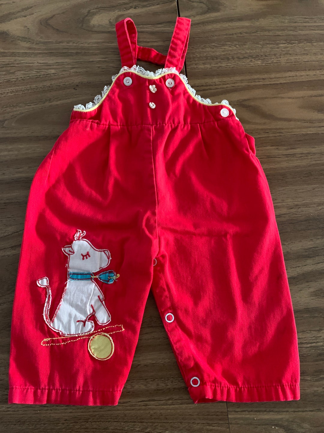 Sweet Vintage Overalls With Cow Appliqué - Etsy