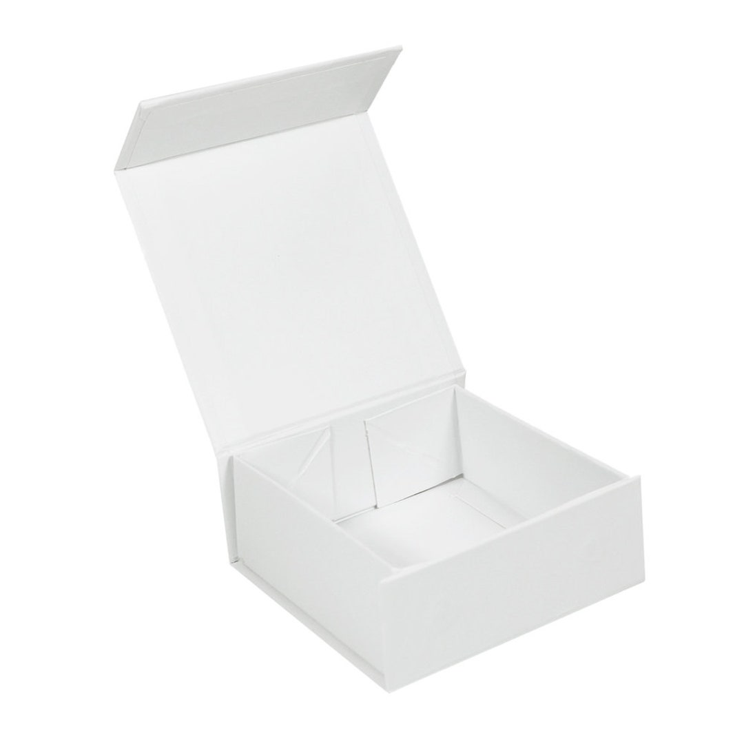 Mini Gift Box - Matt WHITE BLACK With Magnetic Closing Lid, White Gift ...